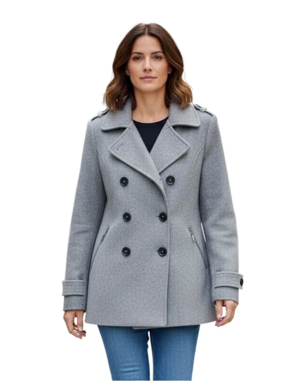 Rue21 | Jackets & Coats | Rue2 Womens Classic Gray Pea Coat | Poshmark